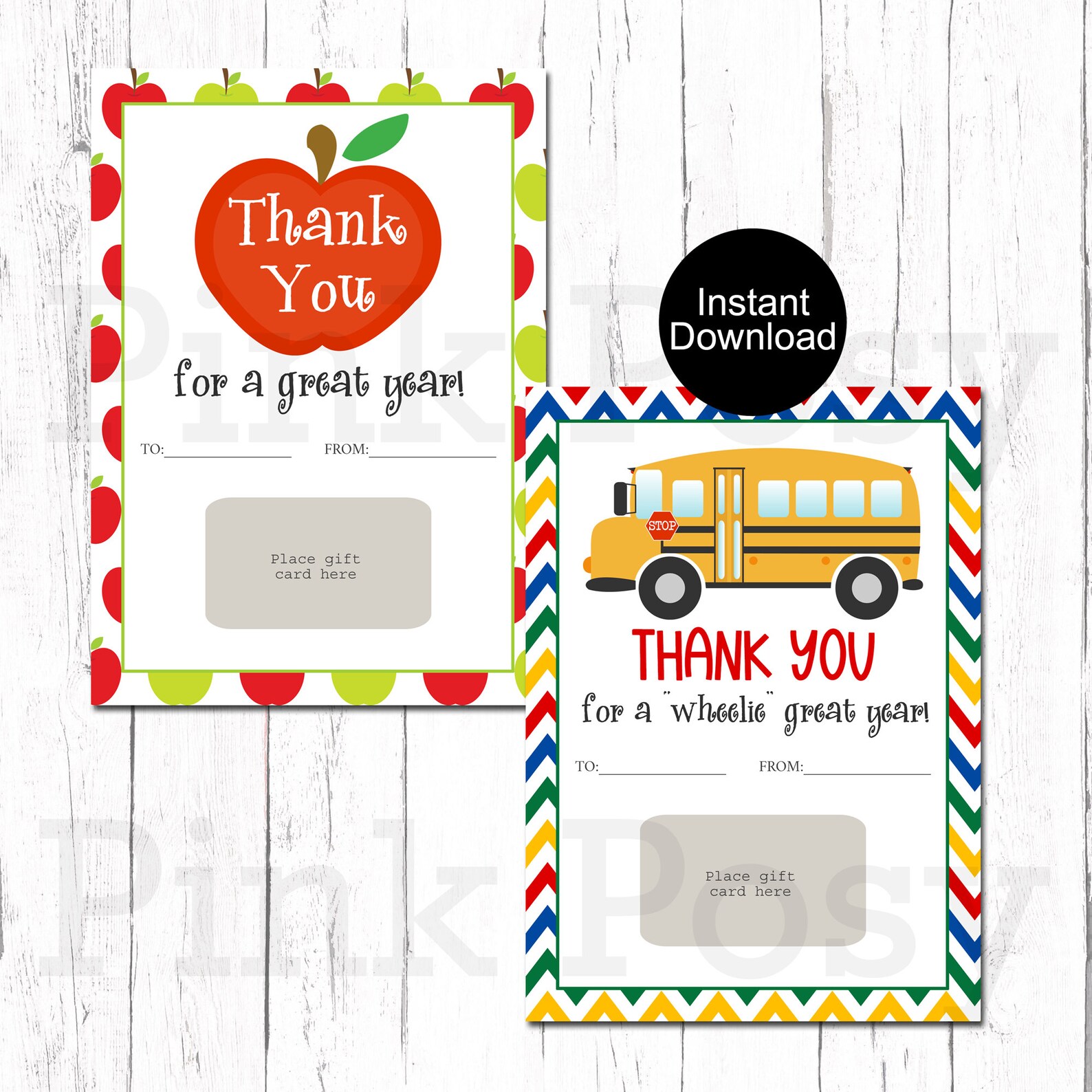 Printable Gift Card Holder End of the Year Teacher Gift - Etsy