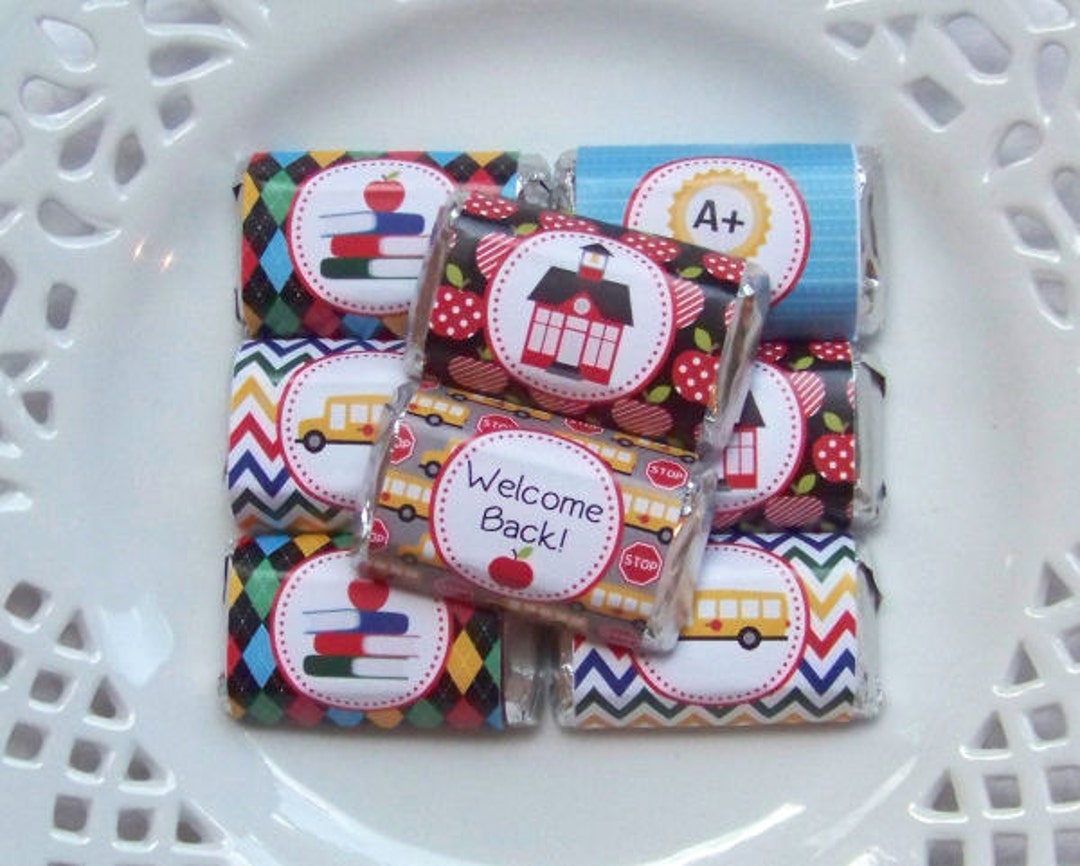Back to School Mini Candy Bar Wrappers, Back to School Wrappers ...