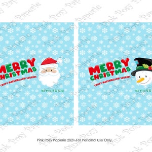 Christmas Party Bundle, Snowman Chip Bags, Printable Christmas Favors ...
