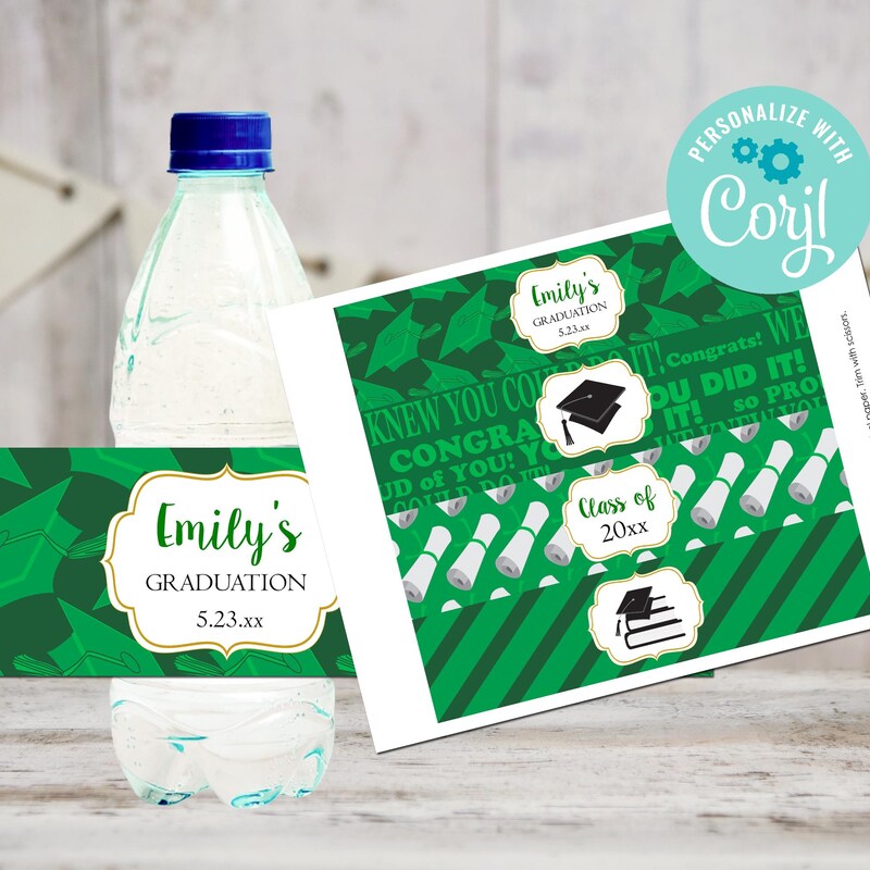 Graduation Water Bottle Label - Etsy