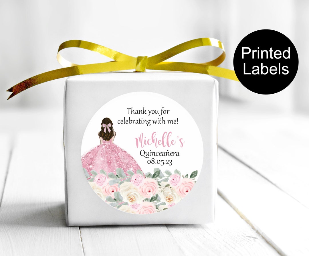 Quinceanera Favor Labels, Quinceanera Party Favor, Mis Quince Stickers ...