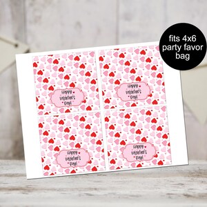 Valentine Treat Bag Toppers, Valentine Treat Bag Favors, Valentine Tags ...