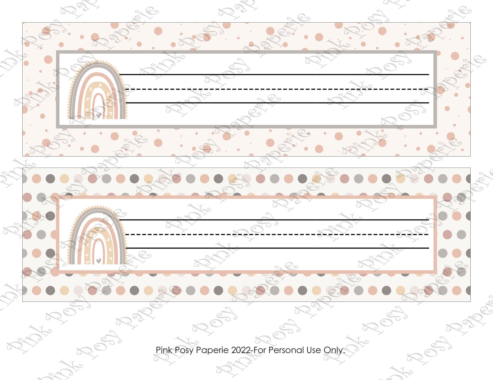 Editable Desk Name Plates Rainbow Desk Name Tag Boho Labels - Etsy