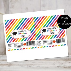 Graduation Candy Bar Wrapper, Preschool Graduation, Chocolate Wrappers ...