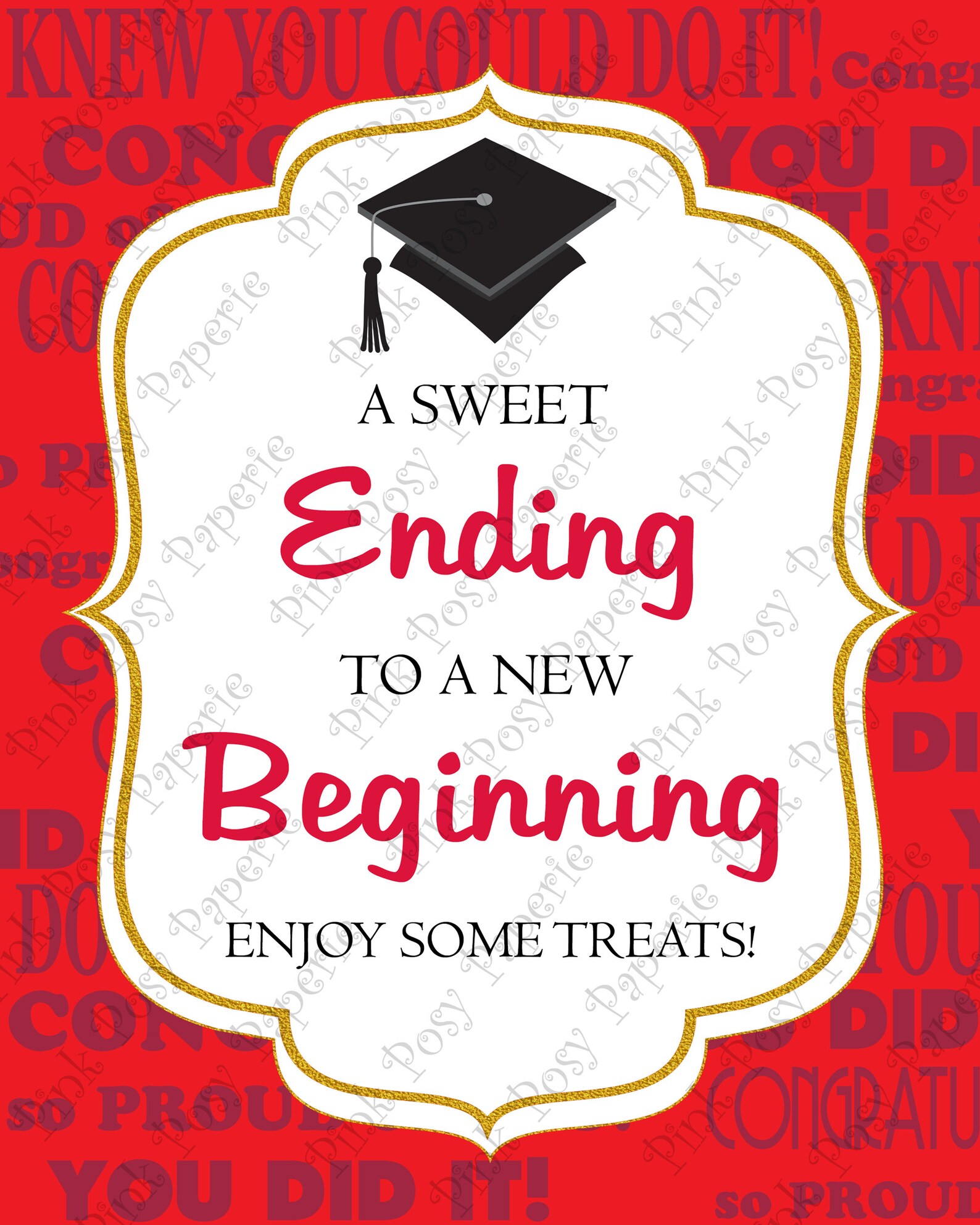 Editable Graduation Candy Labels, Candy Bar, Candy Buffet, Red Theme ...