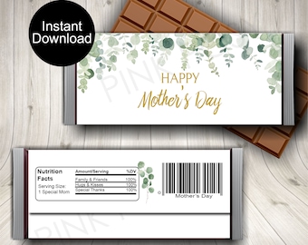 PRINTABLE Happy Mother's Day Candy Bar Wrappers Chocolate Instant ...