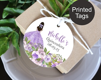 Quinceanera Gift Tags, Quinceanera Party Favors, Mis Quince Tags, Sage ...