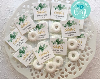 Baby Shower Mint Favors Custom Baby Mints Greenery Theme - Etsy