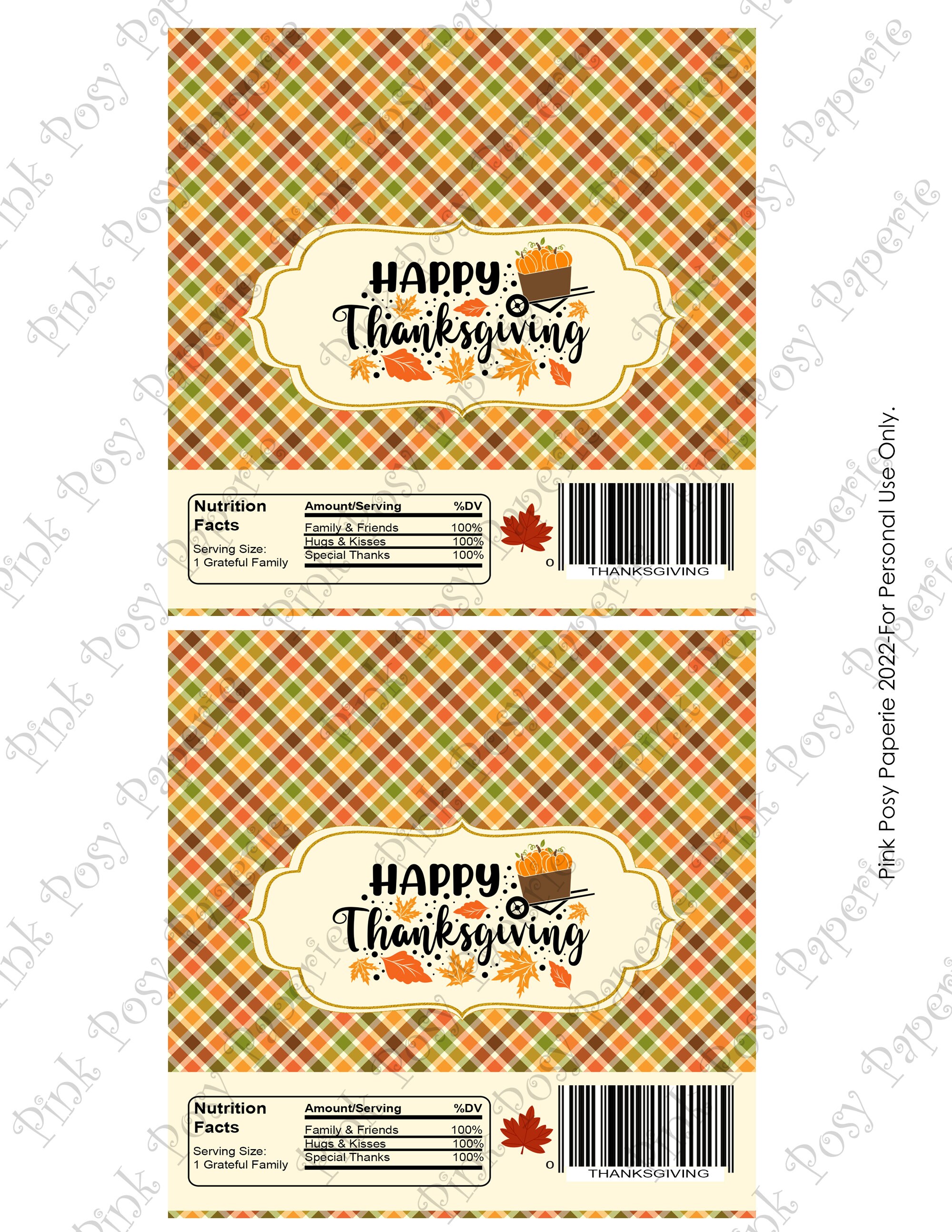 Thanksgiving Candy Bar Wrappers, Thanksgiving Favors, Table Favors ...