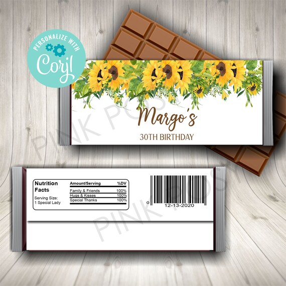 Editable Birthday Candy Bar Wrapper Birthday Favors Candy - Etsy