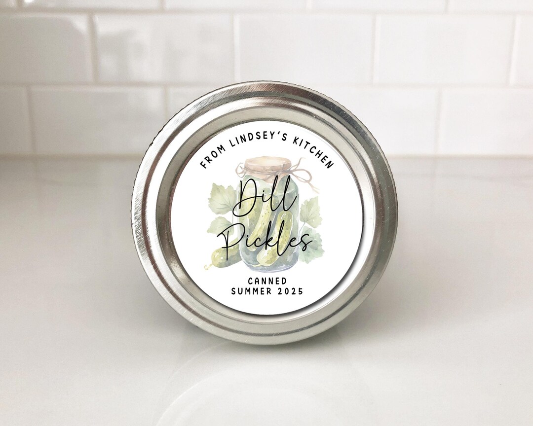 Dill Pickle Canning Labels, From the Kitchen Of, Homemade Sweet Pickle ...