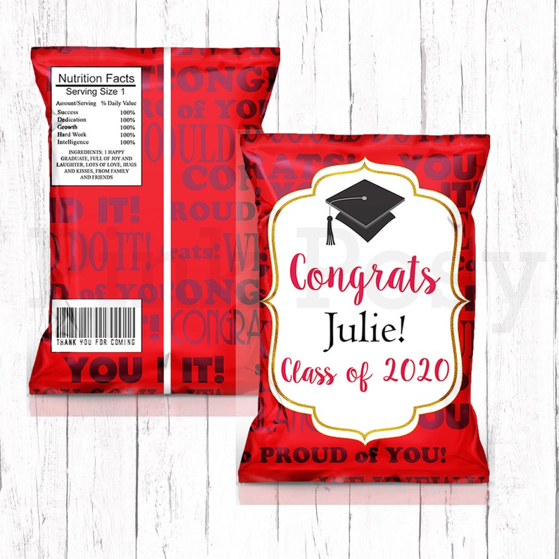 Graduation Chip Bags Class of 2020 Chip Bags Graduation | Etsy