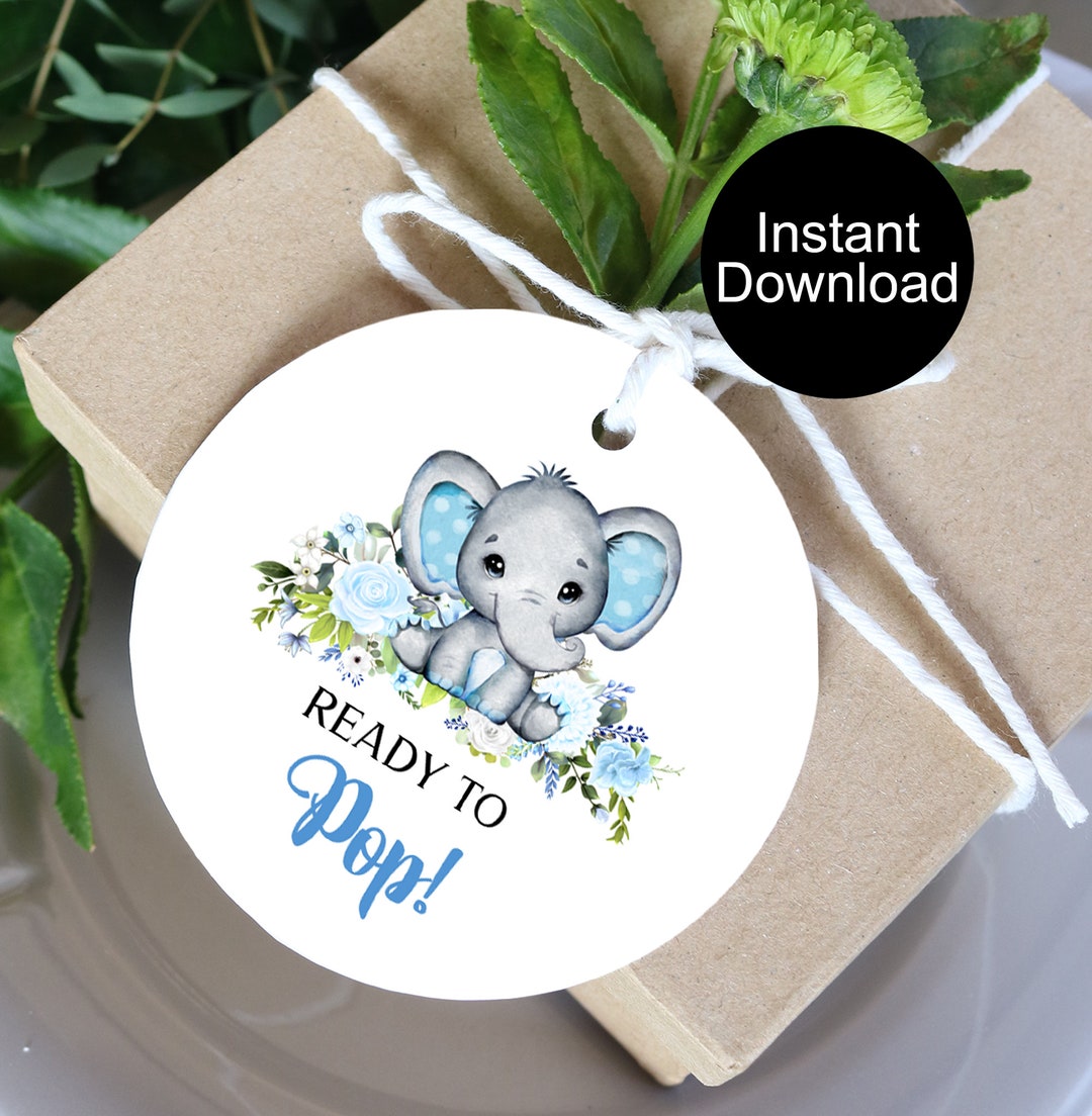 Ready to Pop Tags Baby Shower Tags Boy Baby Shower Blue - Etsy