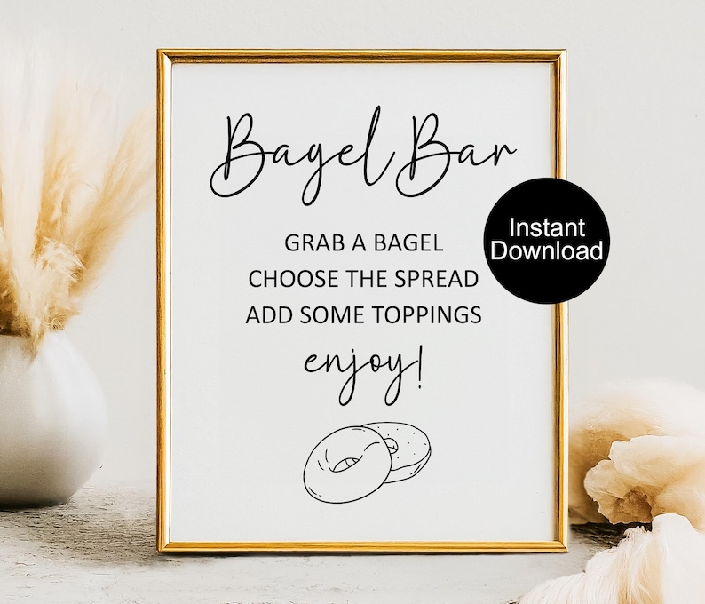Bagel Bar Bridal Shower Sign, Mexican Theme Rehearsal Dinner ...