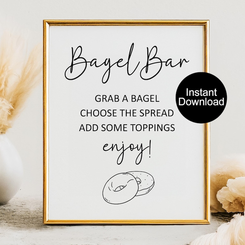 Bagel Bar Sign - Etsy