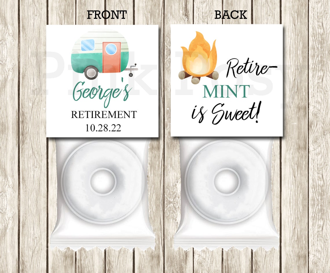 Editable Retirement Mint Favors Retire Mint Custom Mints - Etsy