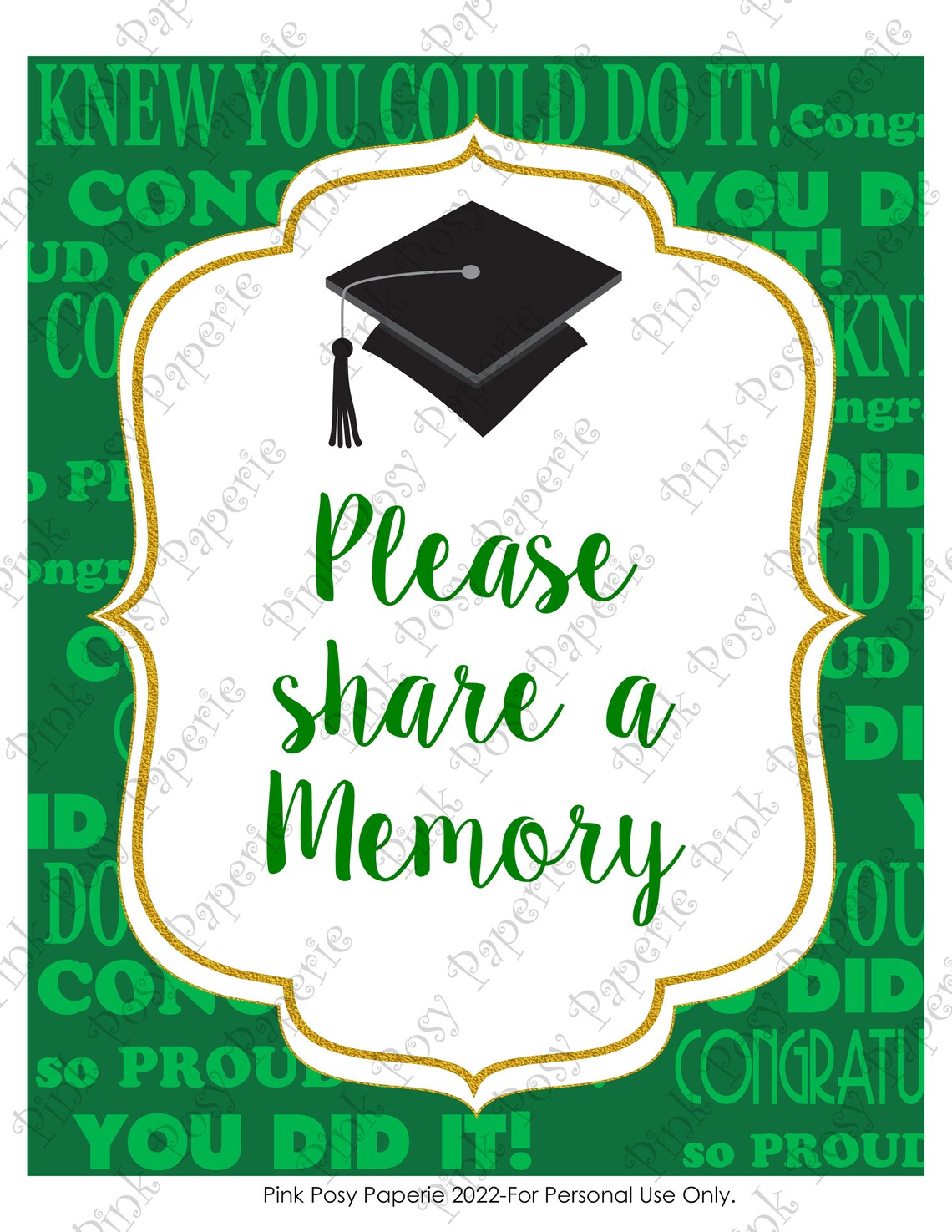 Favorite Memory of the Grad Graduation Memories Share a | Etsy