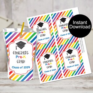 Pre-k Graduation Party Bundle, Chip Bag Template, Printable Favors ...