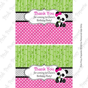 Editable Panda Candy Bar Wrapper, Panda Girl Birthday, Candy Label ...