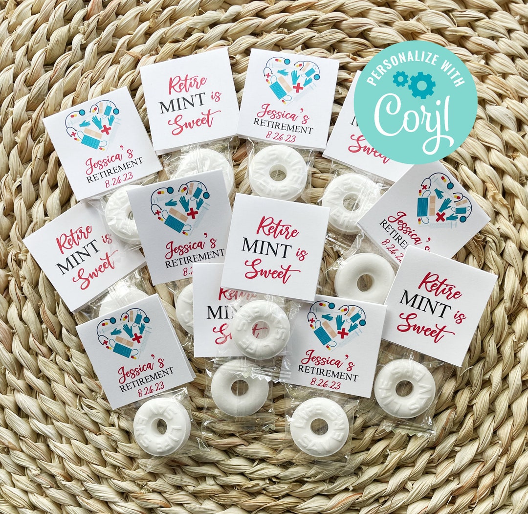 Editable Retirement Mint Favors, Retire Mint, Custom Mints, Nurse ...