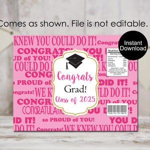 Graduation Chip Bag, Class of 2025 Chip Bags, Graduation Treats ...