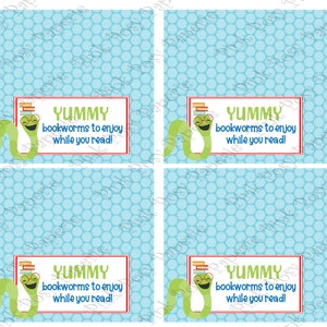 Bookworm Toppers, School Treat Bag Favors, Back to School Treats ...