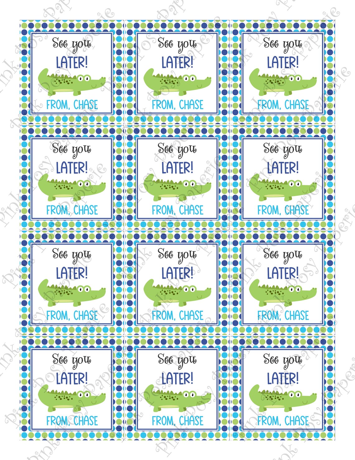 End of School Year Tags Editable Shark Tags Classmate Gift | Etsy