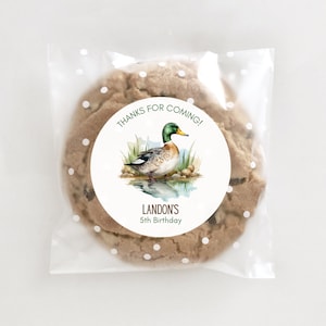 Mallard Duck Birthday Favor Labels, Thank You Stickers, Duck Hunting ...