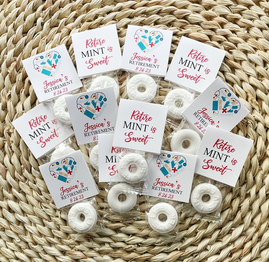 Retirement Mint Favors, Retire Mint, Custom Mints, Nurse Theme, Printed ...