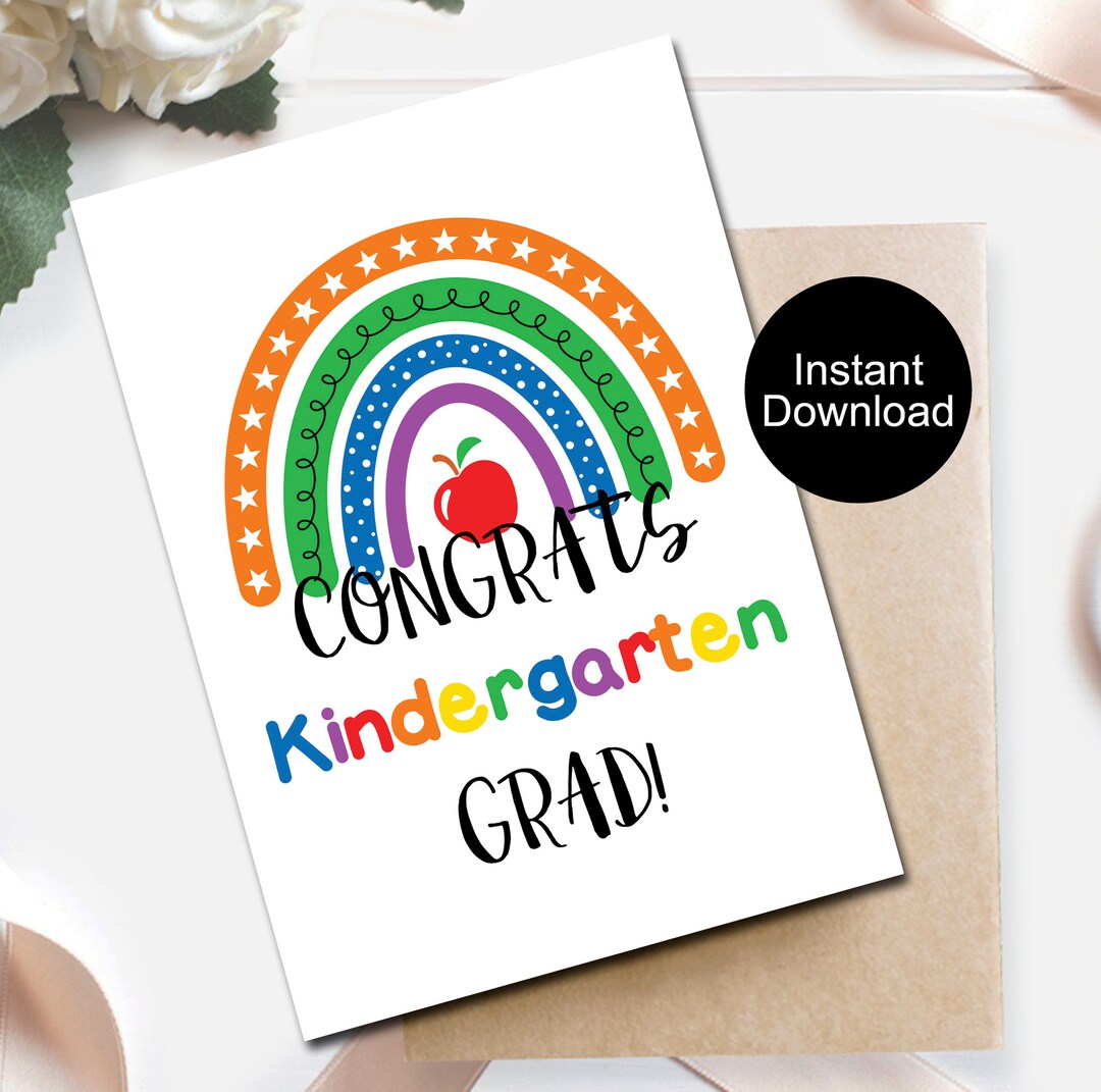 Graduation Congrats Cards Kindergarten Graduation Card - Etsy