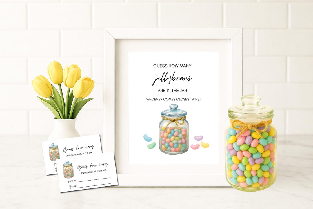 Guess How Many Jellybeans Are in the Jar, Easter Party, Kids Guessing ...