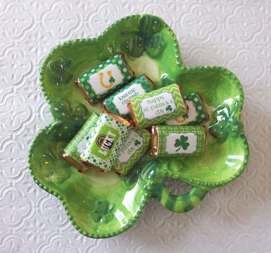 St Patrick's Day Mini Candy Bar Wrappers, St Patrick's Day Party Favors ...