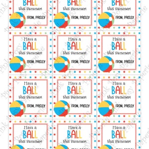 Editable Summer Tags, End of School Year Tags, Classmate Gift Tags ...