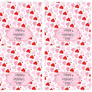 Valentine Treat Bag Toppers, Valentine Treat Bag Favors, Valentine Tags ...