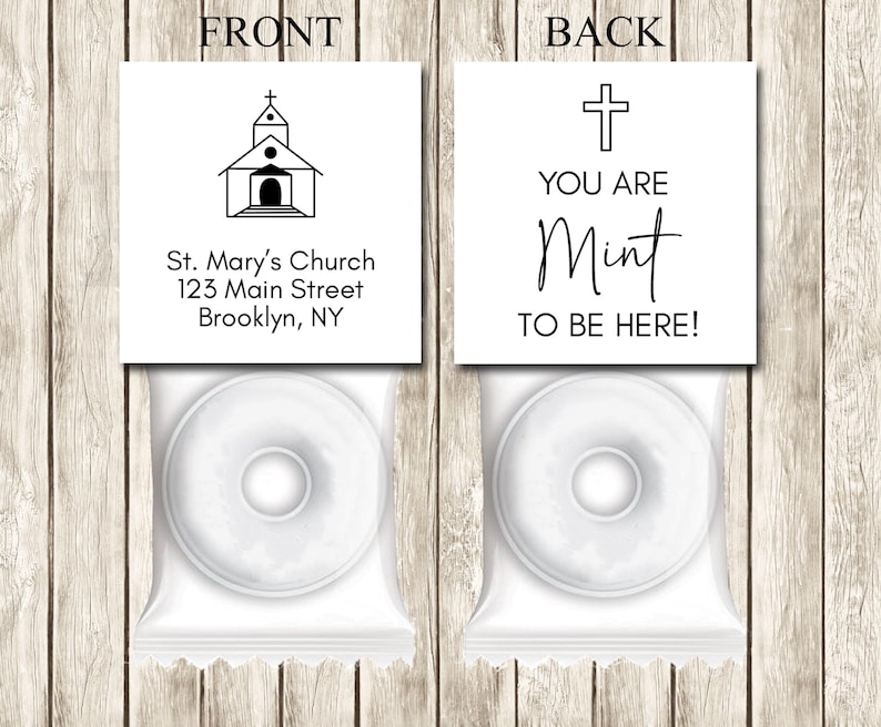 Church Welcome Mint Favors, Member Giveaways, Bible Study Scripture ...