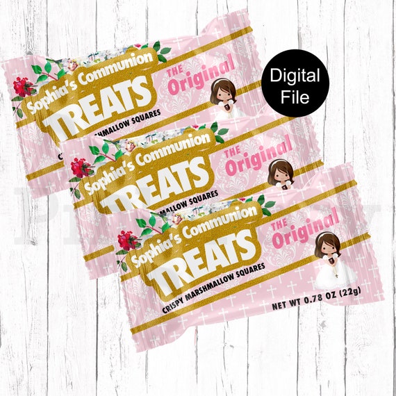 Communion Rice Cereal Treats Communion Favors Girl First | Etsy