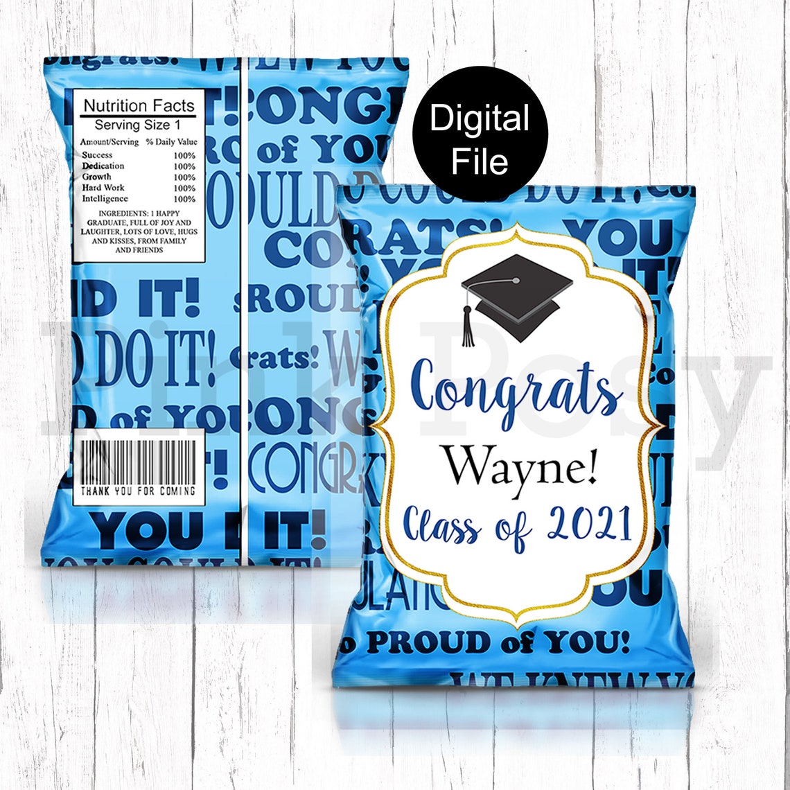 Graduation Chip Bags Class of 2021 Chip Bags Graduation | Etsy