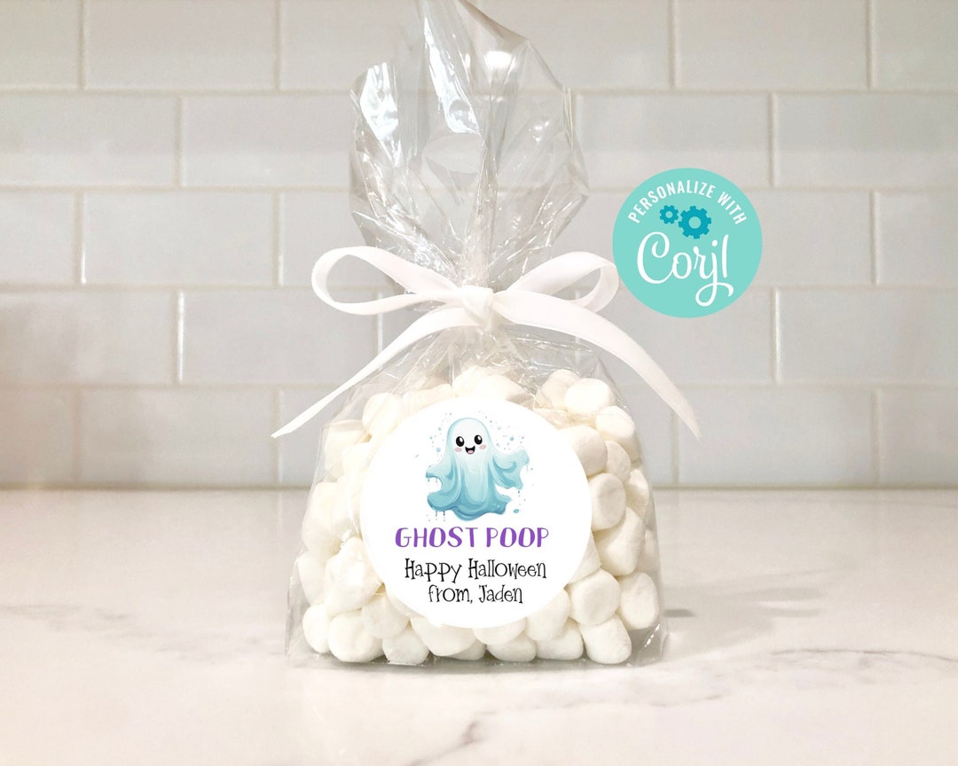 Halloween Labels, Ghost Poop, Favors for Guests, Halloween Tags ...