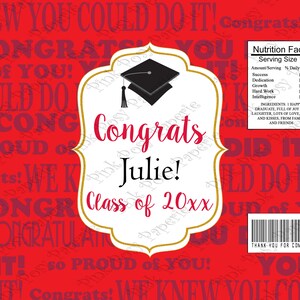 Editable Graduation Favor Bundle, Class of 2025, Graduation Treats ...