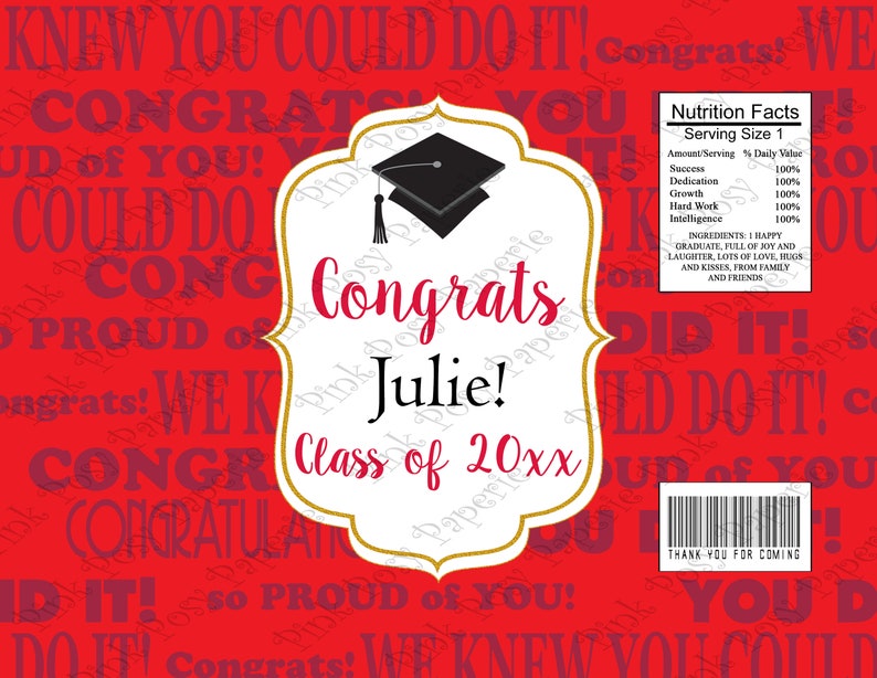 Editable Graduation Favor Bundle Class of 2023 Graduation - Etsy