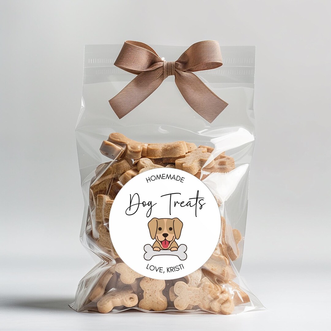 Homemade Dog Treat Labels, Pet Bakery Stickers, Doggie Chew Favor ...