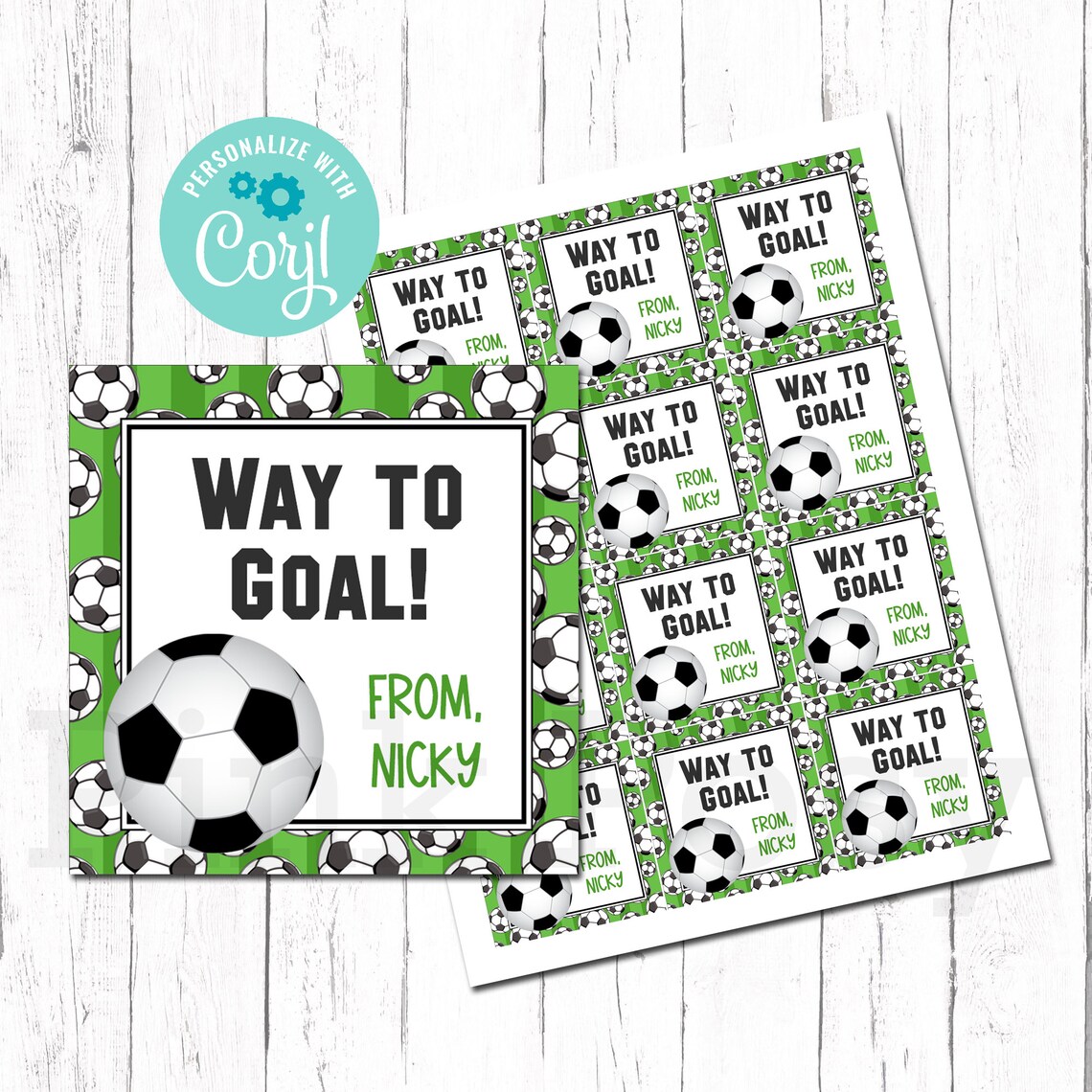 Editable Soccer Gift Tags Way to Goal Soccer Snack Tags - Etsy