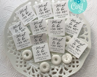 Editable Wedding Mint Favors, Mint to Be, Custom Mints, Heart Theme ...