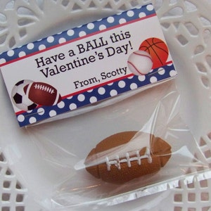 Editable Valentine Bag Toppers, Valentine Party Favors, Sports Balls ...