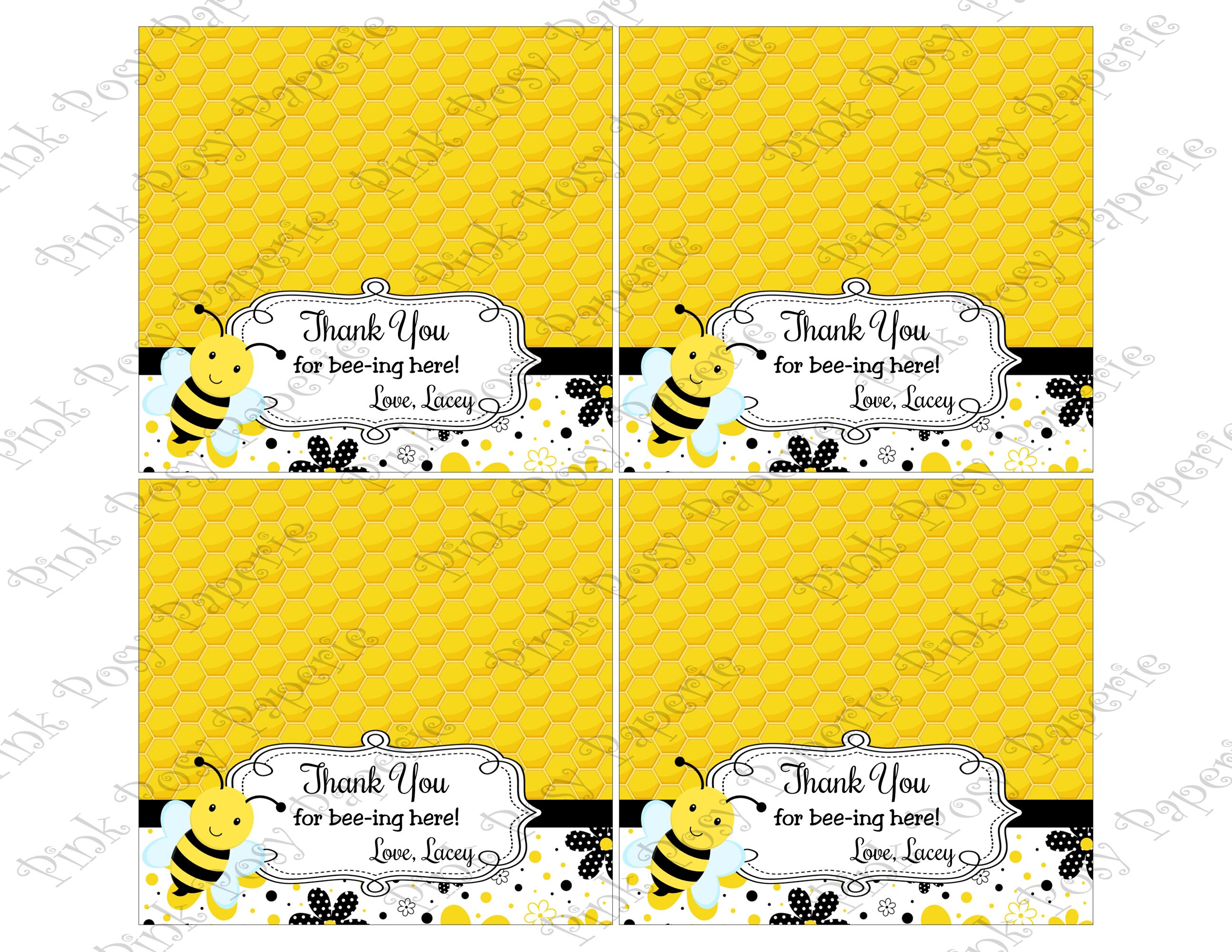 Editable Bee Bag Topper, Bee Birthday Favor, Birthday Topper, Birthday ...