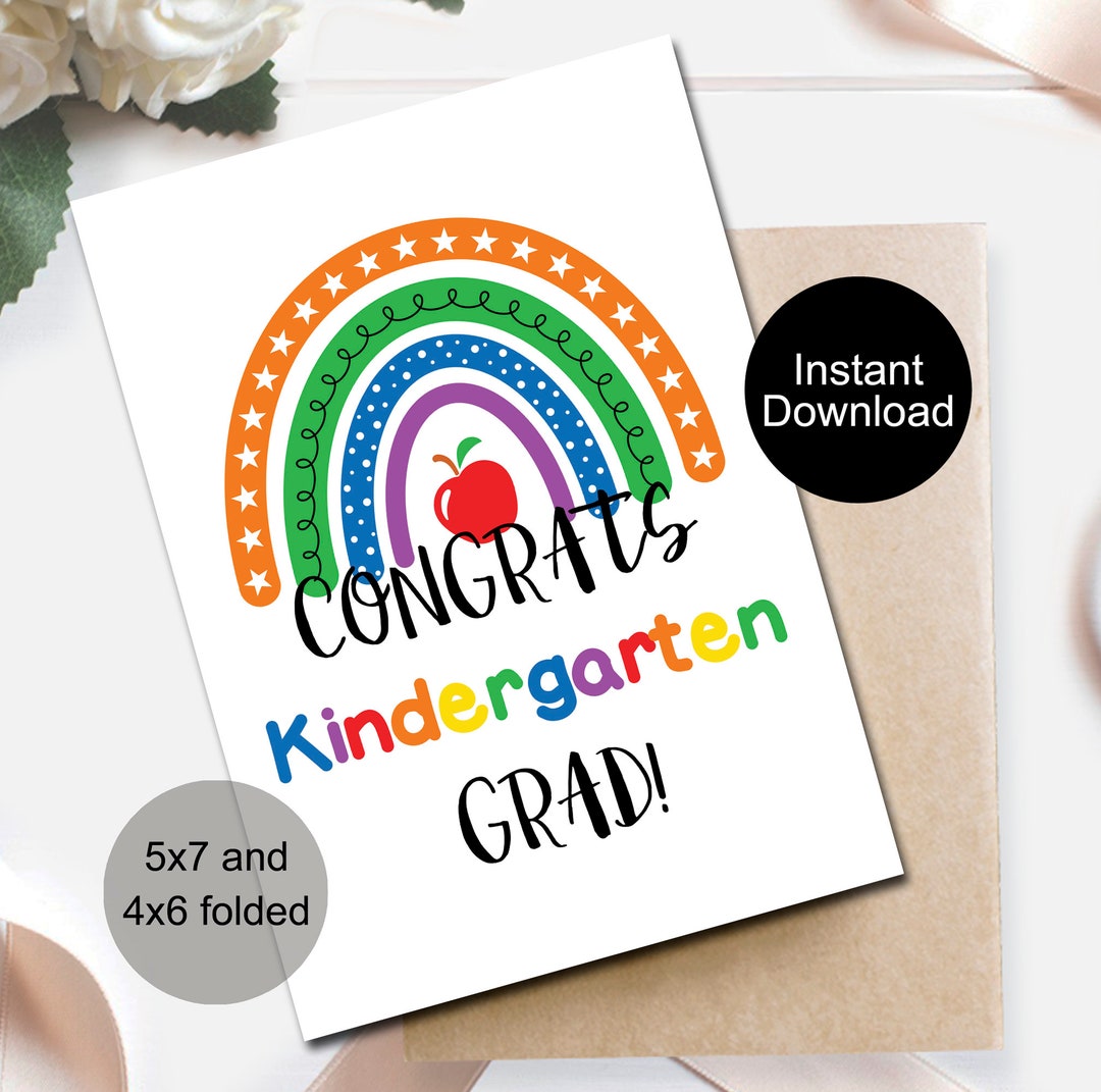 Graduation Congrats Cards, Kindergarten Graduation Card ...