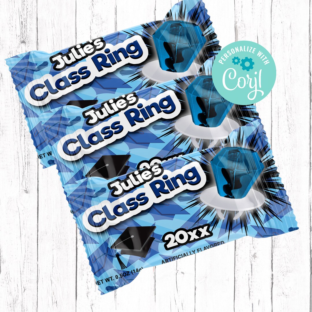 Editable Graduation Class Ring Treats, Grad Party Treats, Graduation ...