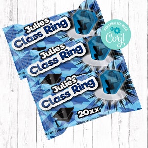 Editable Graduation Class Ring Treats, Grad Party Treats, Graduation ...