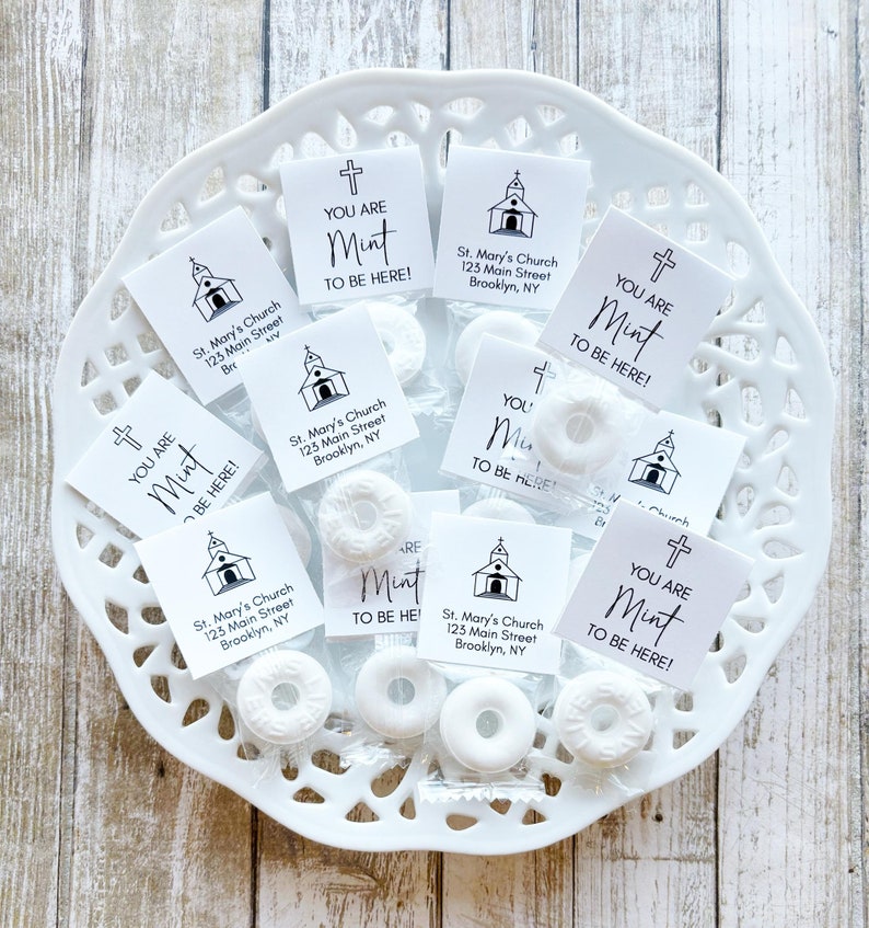 Church Welcome Mint Favors, Member Giveaways, Bible Study Scripture ...