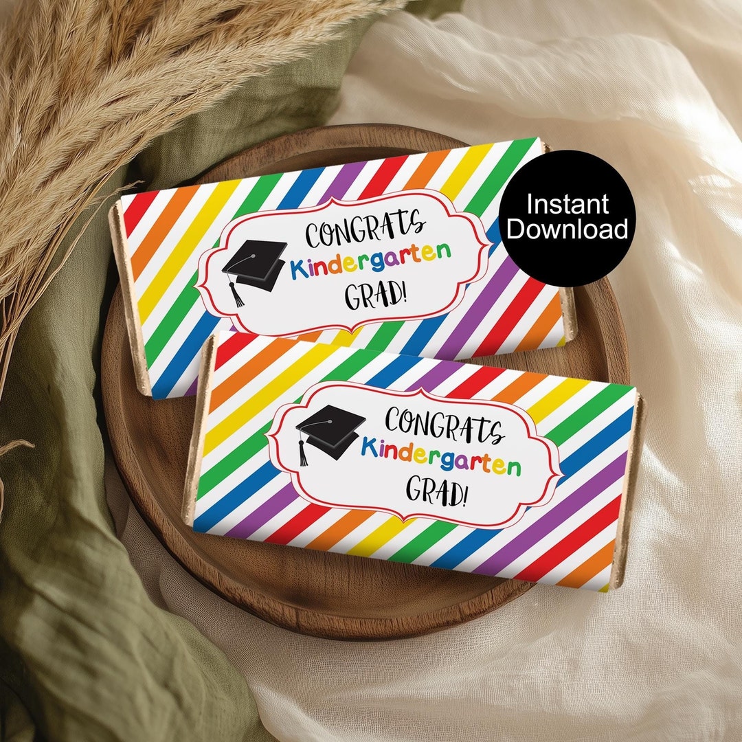Graduation Candy Bar Wrapper, Kindergarten Graduation, Chocolate ...